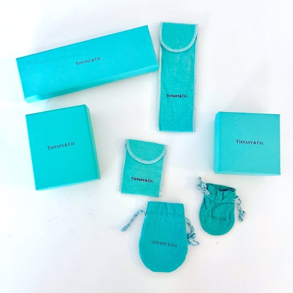 Tiffany & Co. | Jewelry | Tiffany Co Blue Gift Boxes And Pouches | Poshmark